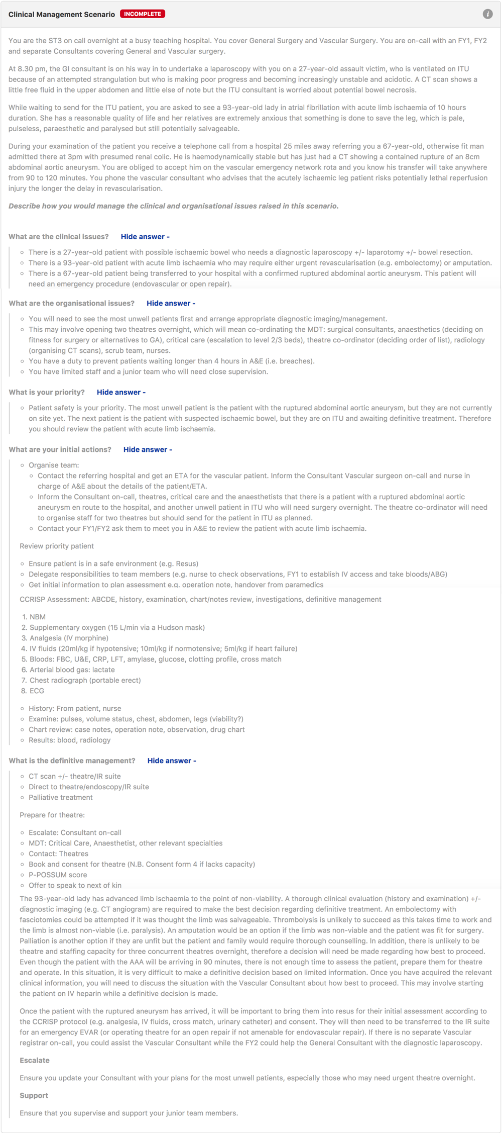 General Surgery ST3 Interview Question Bank | Medibuddy